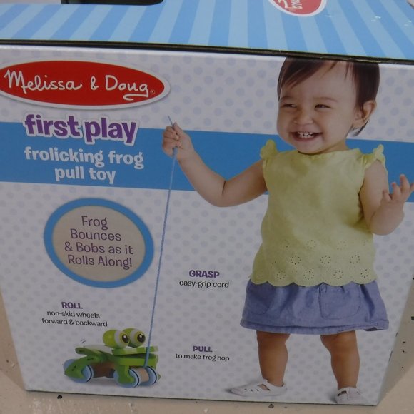 Melissa & Doug | Toys | Melissa Doug First Play Frolicking Frog Pull ...